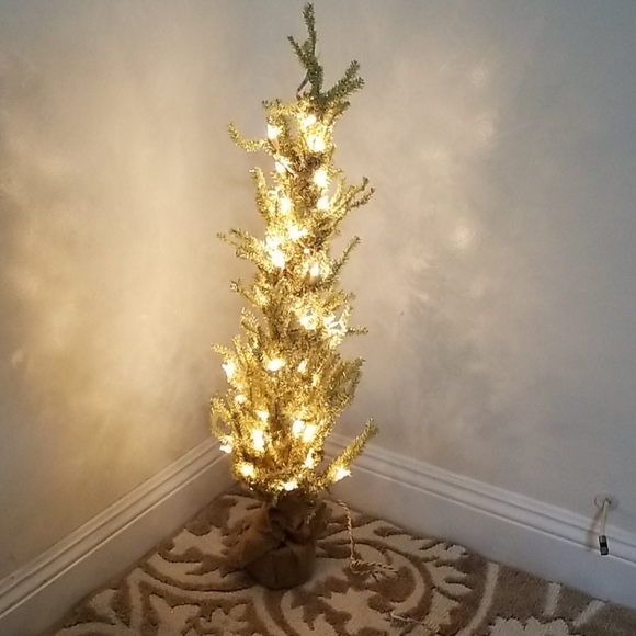 Christmas Central | Holiday | Champagne Tree With Burlap Accepting ...